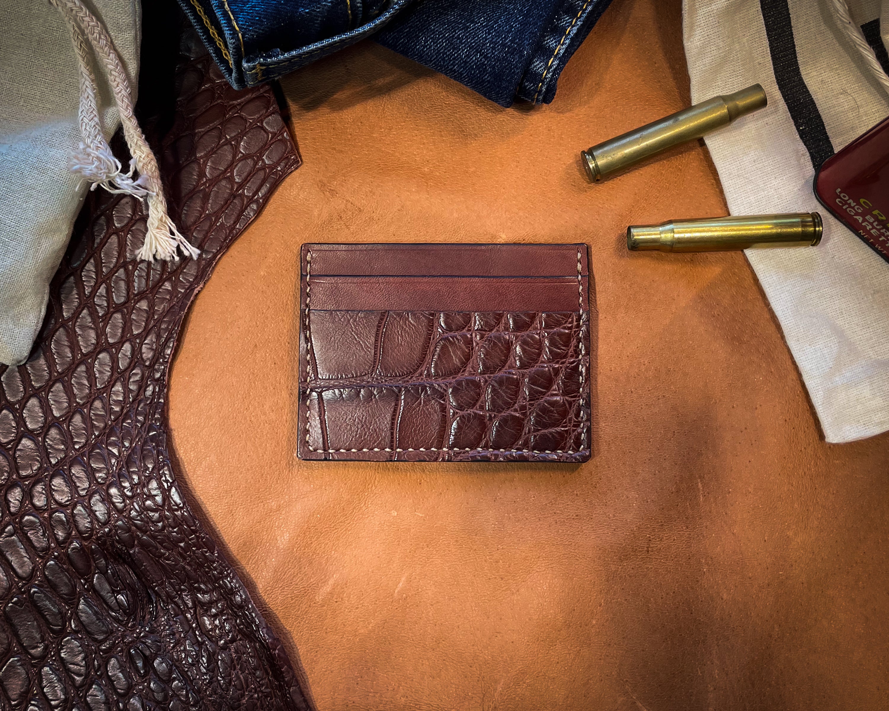 Exotic Alligator Skin Card Wallet – Garrett Wayne